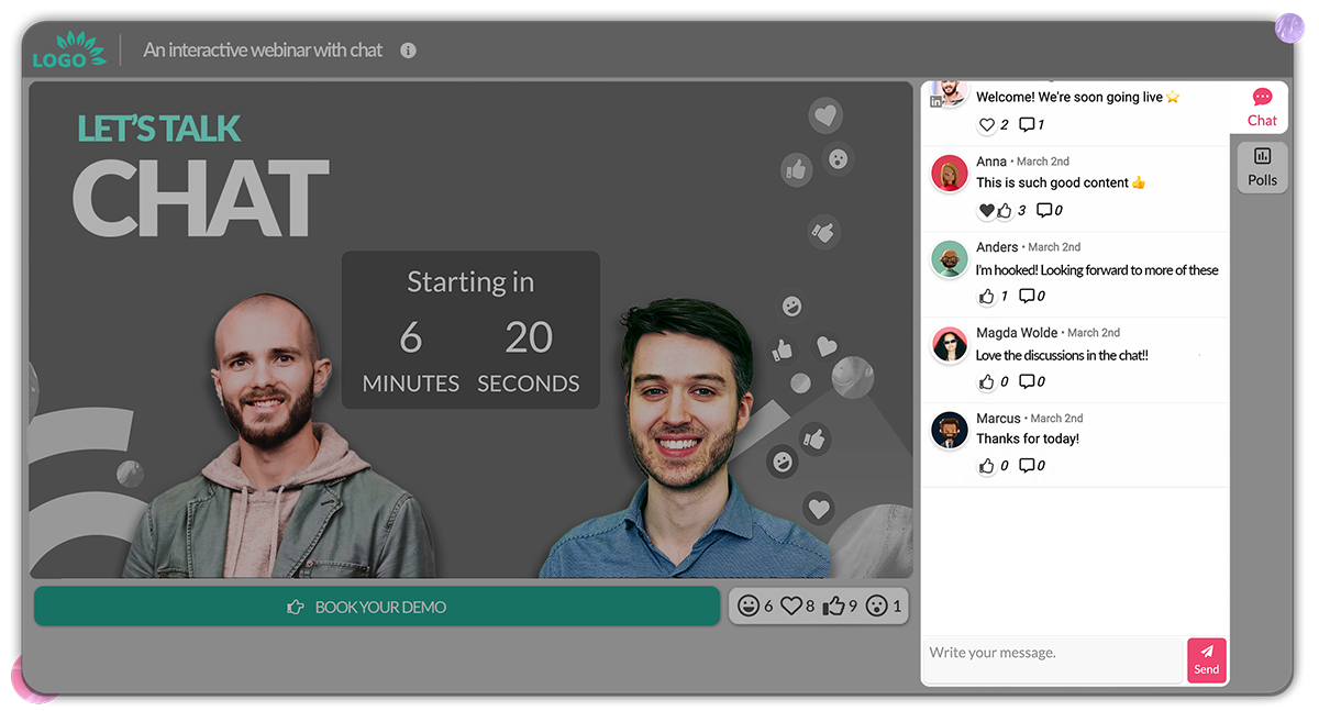 Best Webinar Software for chat - Engaging webinar platform | Univid
